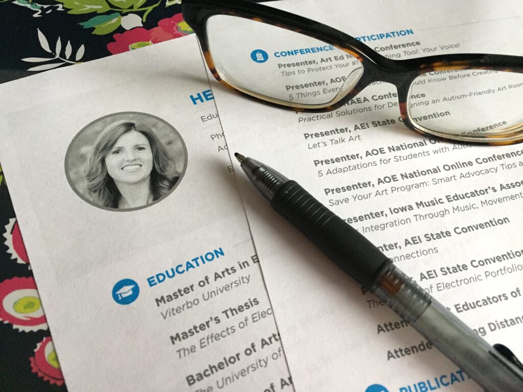 5 Resume Building Activities to Engage in NOW - The Art of Education